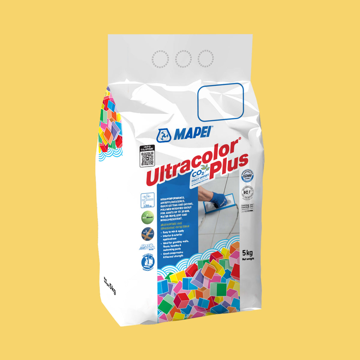 Mapei Grout Ultra Color Plus Alu 150 5kg Yellow