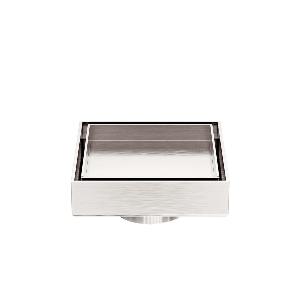 Nero 100mm Floor Waste, 50mm Outlet, Brushed Nickel - Nero Tapware