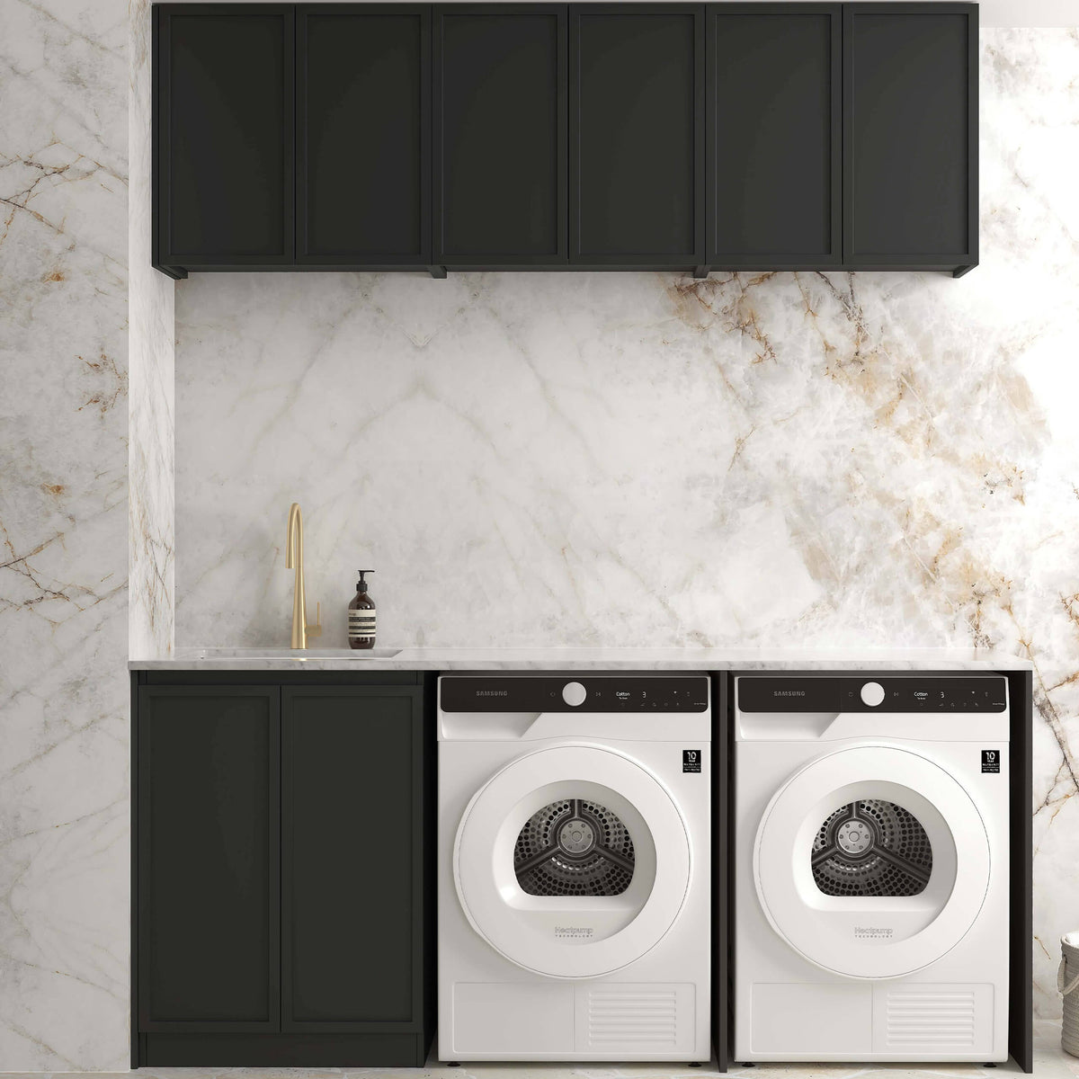 Hampshire Matte Black Laundry Sets 1960mm