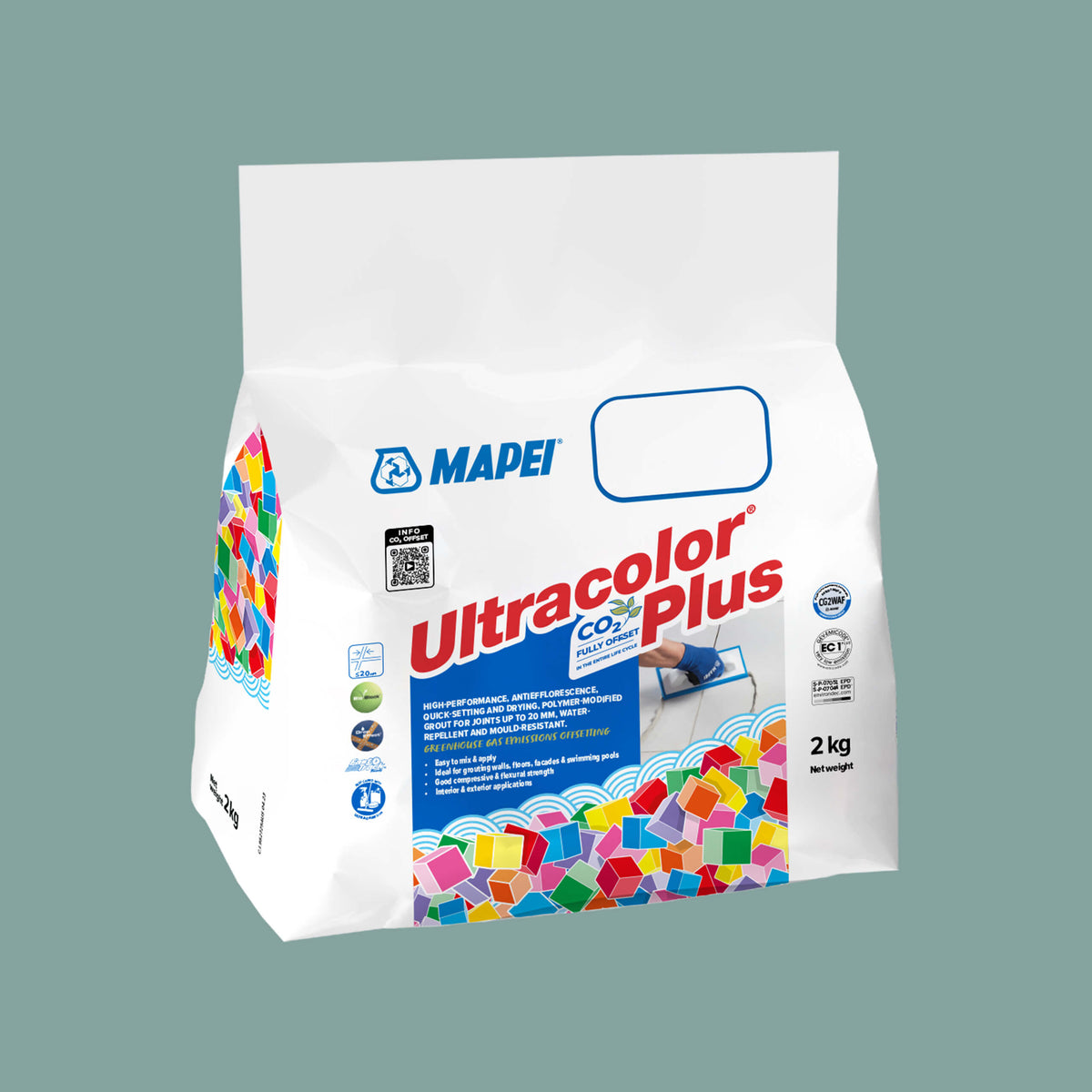 Mapei Grout Ultra Color Plus Alu 177 2Kg Sage