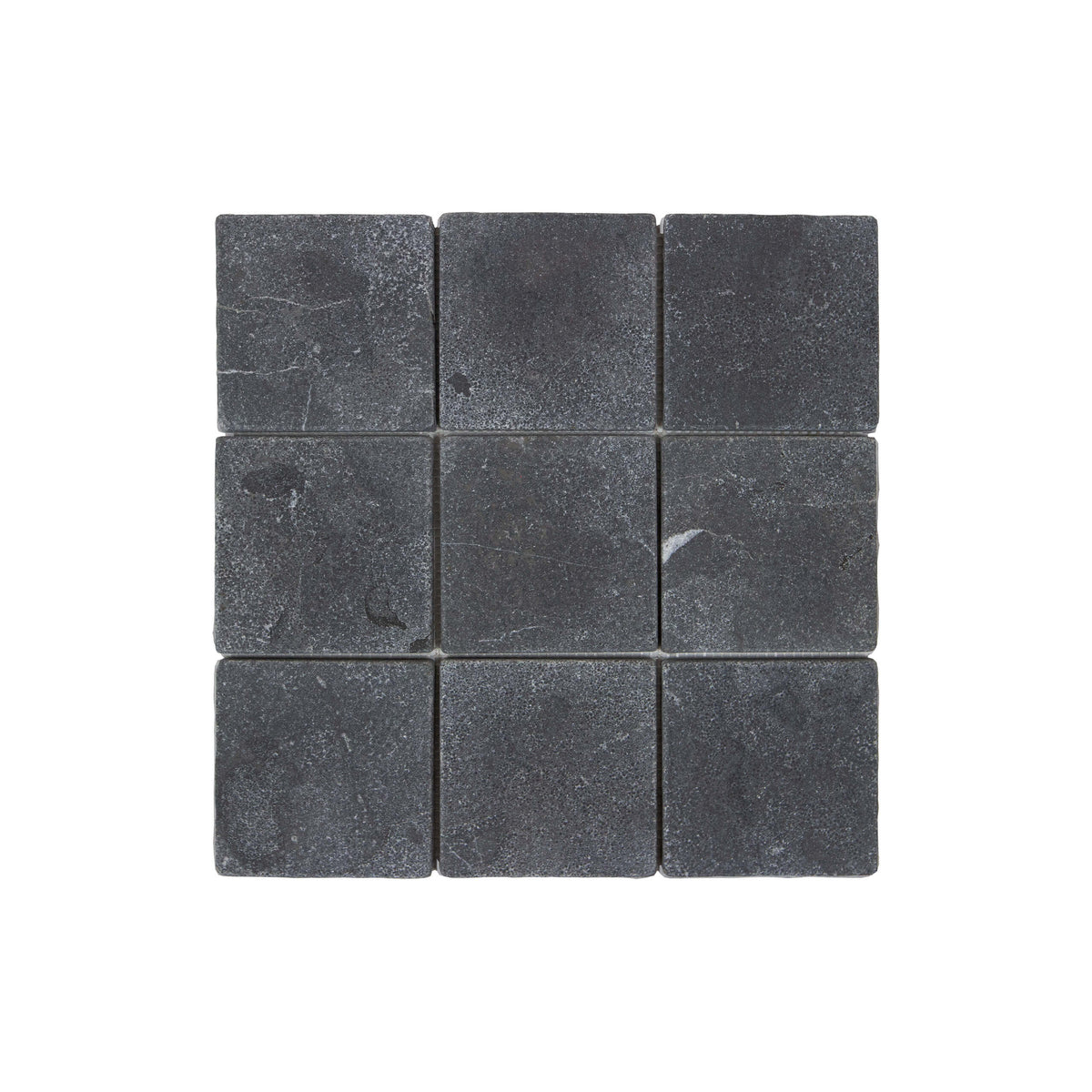 Apollo Mosaic Square 100x100mm Natural Stone Tumbled Charcoal