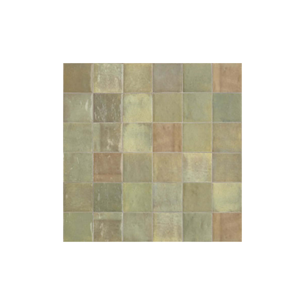 Zellige 100x100 Gloss Salvia Subway | Tilemall