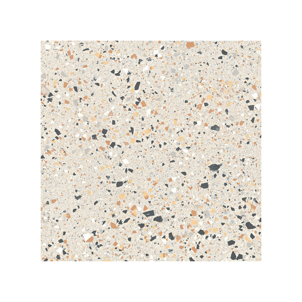 C Venice 600x600 Matt Ivory Terrazzo Look Rectified | Tilemall