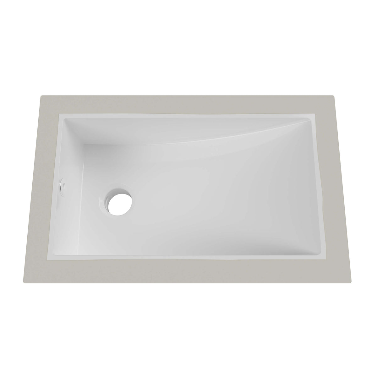 Timberline Mini Rectangle 430mm Gloss White Basin | Tilemall