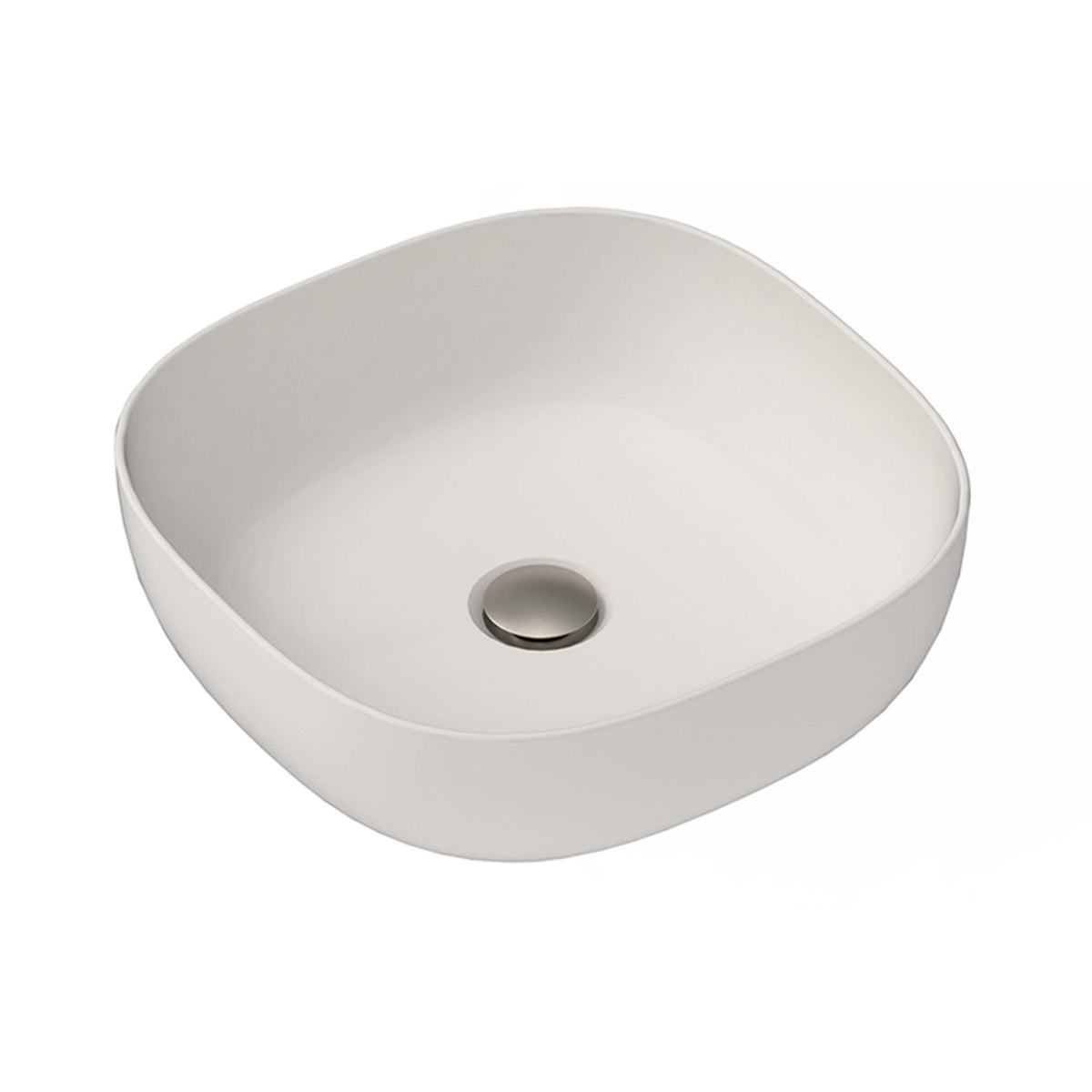 ADP Glam Square Above Counter Basin Matte Pearl